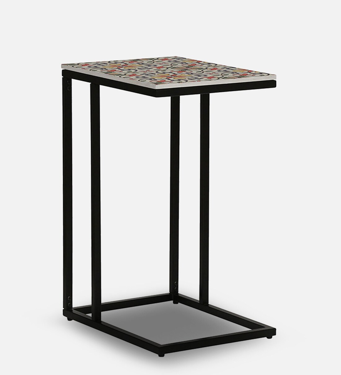 Buy Comoros Metal C-Shape End Table In Black Colour Online - C Shaped ...