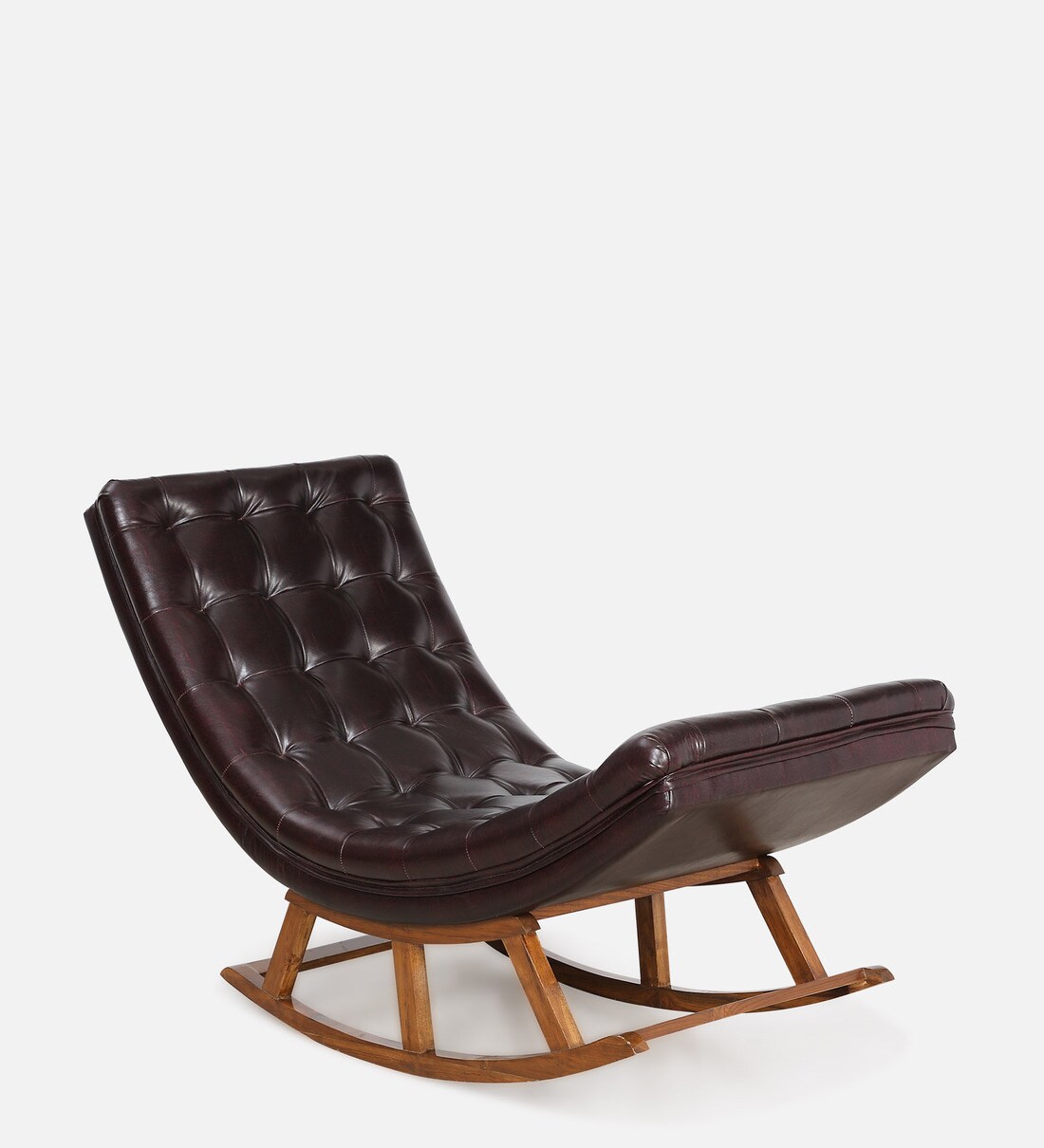 Buy Cozy Rocking Chair In Dark Brown Colour at 50% OFF by Grafo | Pepperfry