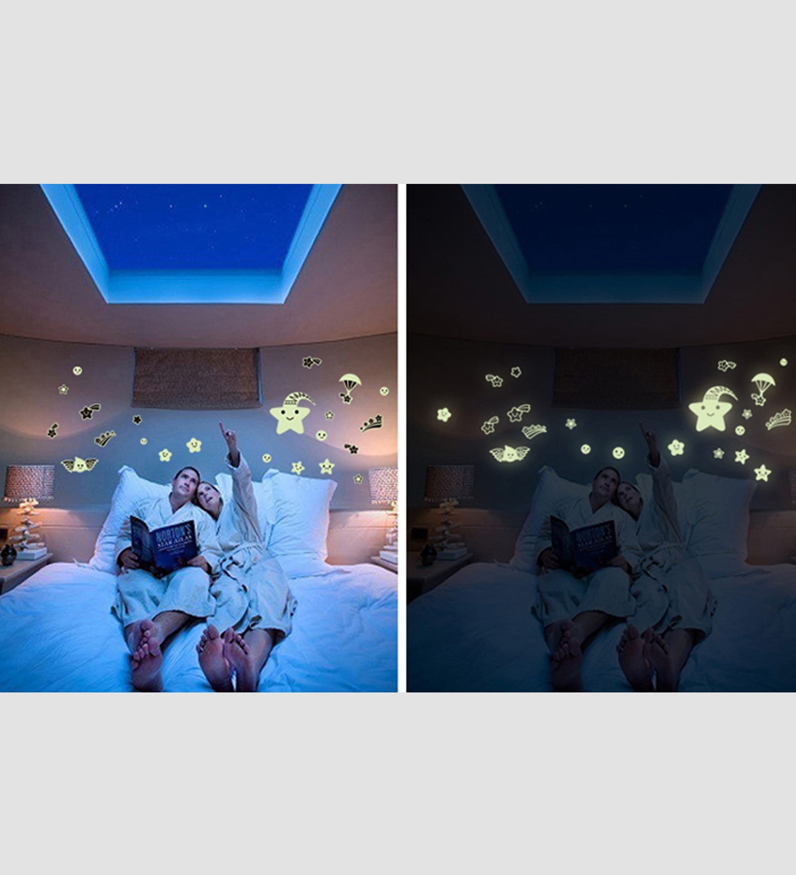 Buy Cortina Night Star Radium Theme Vinyl Wall Sticker Online - Wall ...