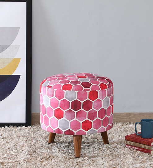 Buy Comfy Fabric Seating Stool In Multicolour at 100% OFF by Globally ...