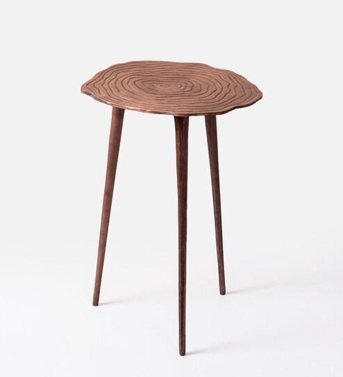 Buy Copper Metal End Table in Copper Finish Online - Eclectic End ...