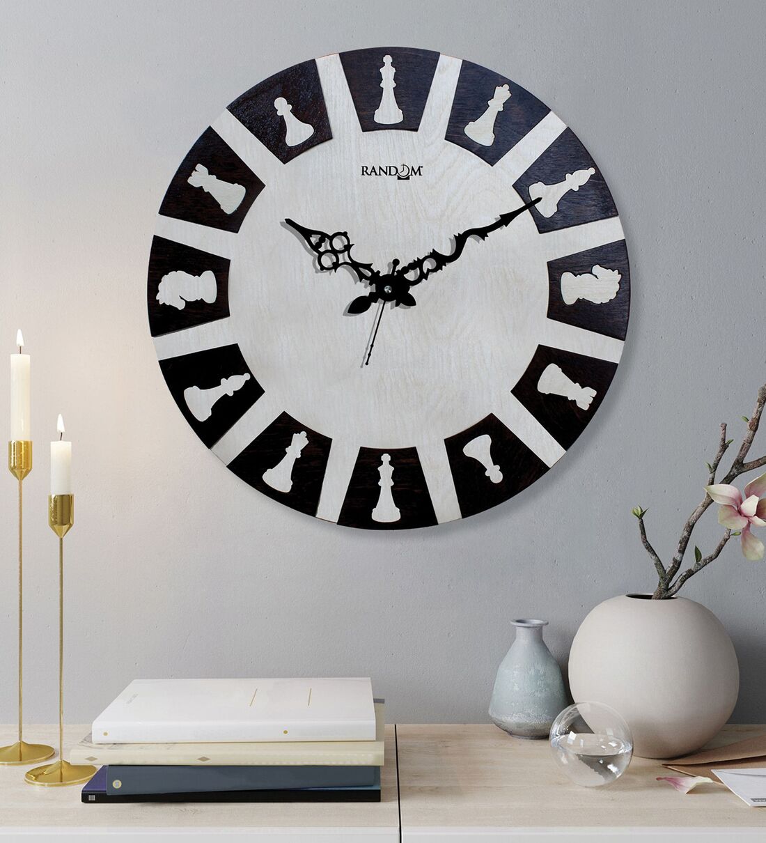 Buy Cream Mdf Chess Knee 14.5 Inch Wall Clock at 24% OFF by Random ...
