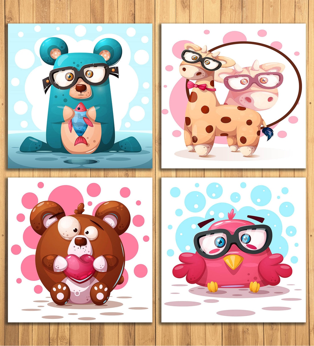 Buy Cute Baby Animals Wall Panels by Wens at 37% OFF by Wens | Pepperfry