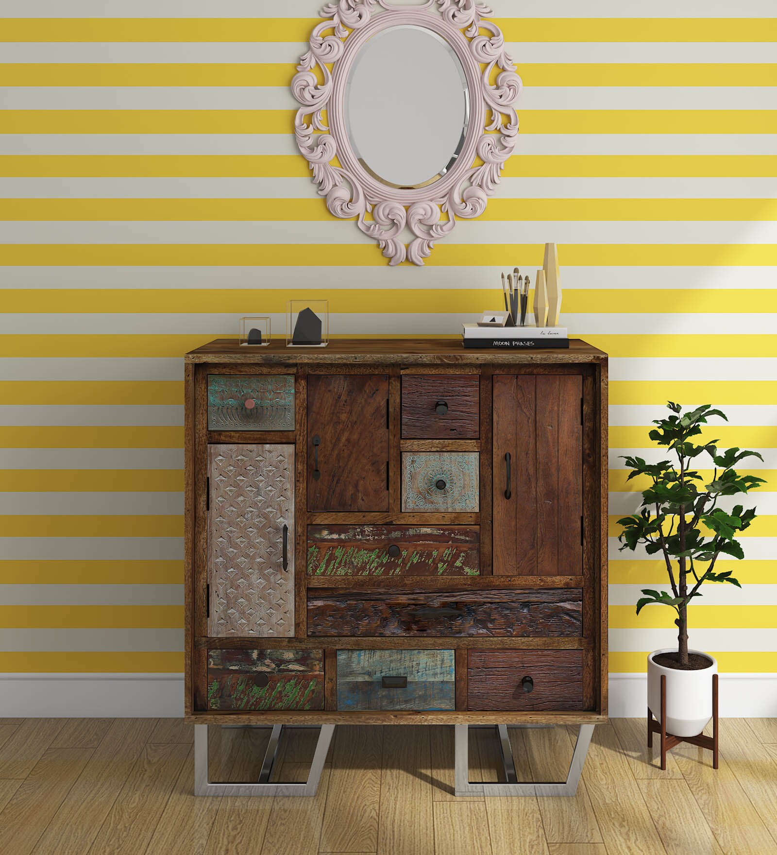 Buy Curtis Chest of Drawers in Multi Finish Online - Eclectic Chest of ...