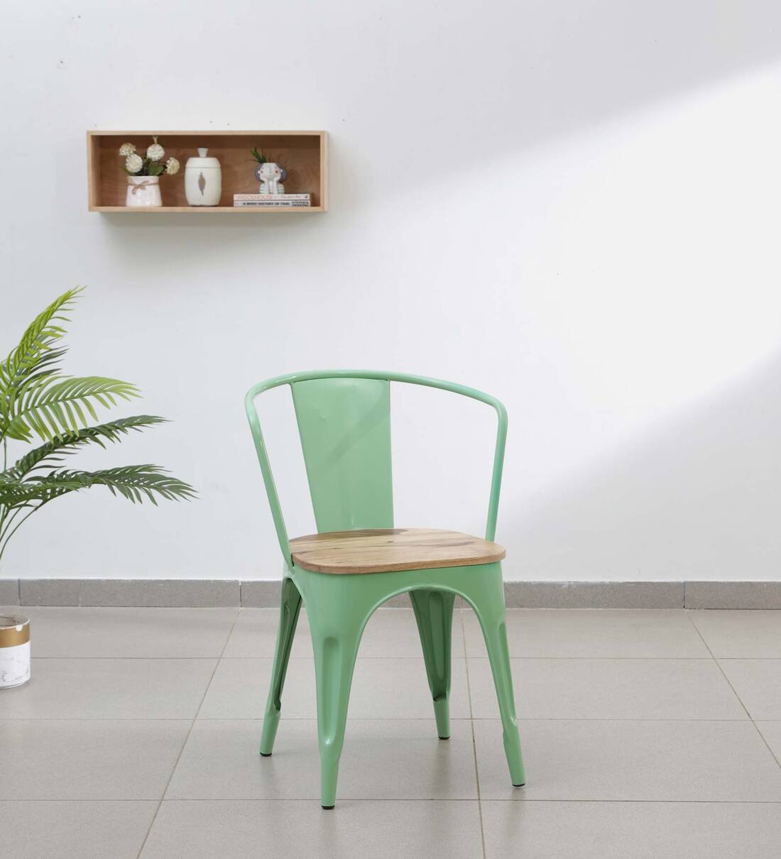 Buy Tarto Metal Tolix Replica Chair in Green Colour at 10% OFF by ...