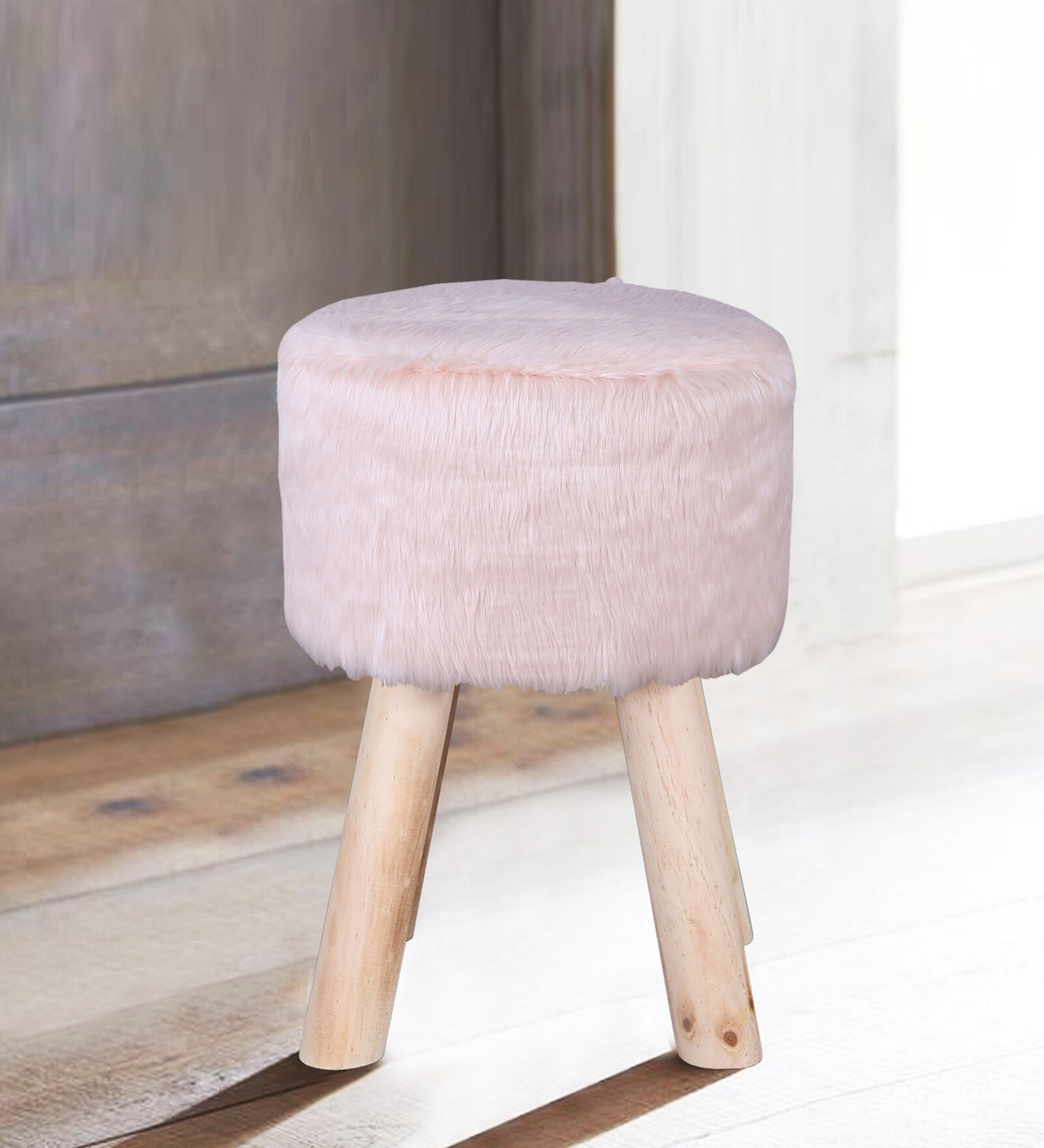 Buy Danica Seating Stool in Peach Colour at 77% OFF by HomeTown | Pepperfry