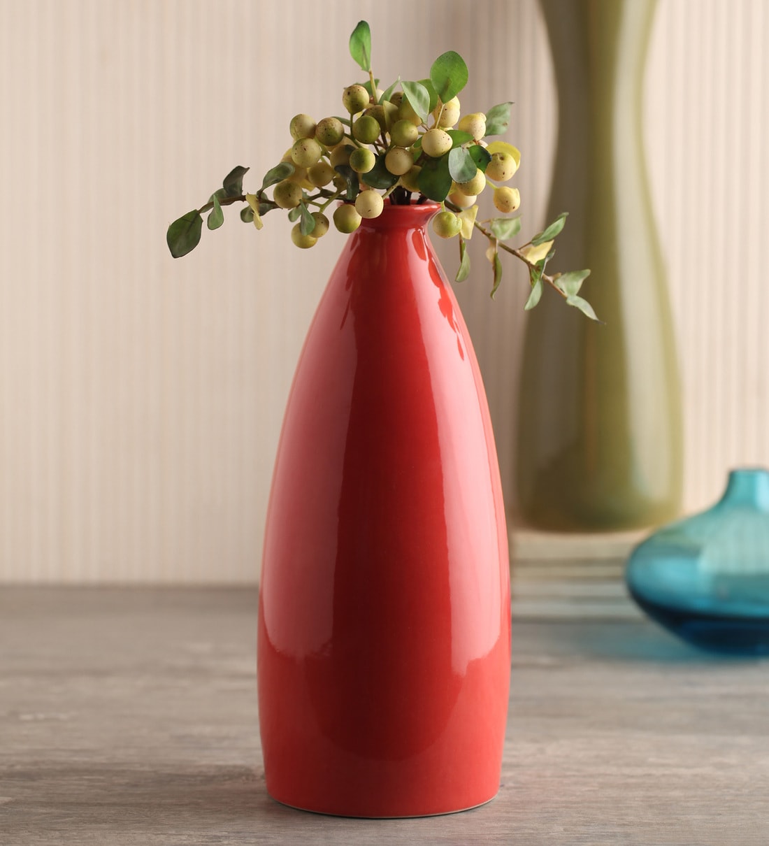 Buy Red Ceramic Vase By Gaia Online - Vases - Vases - Home Decor ...