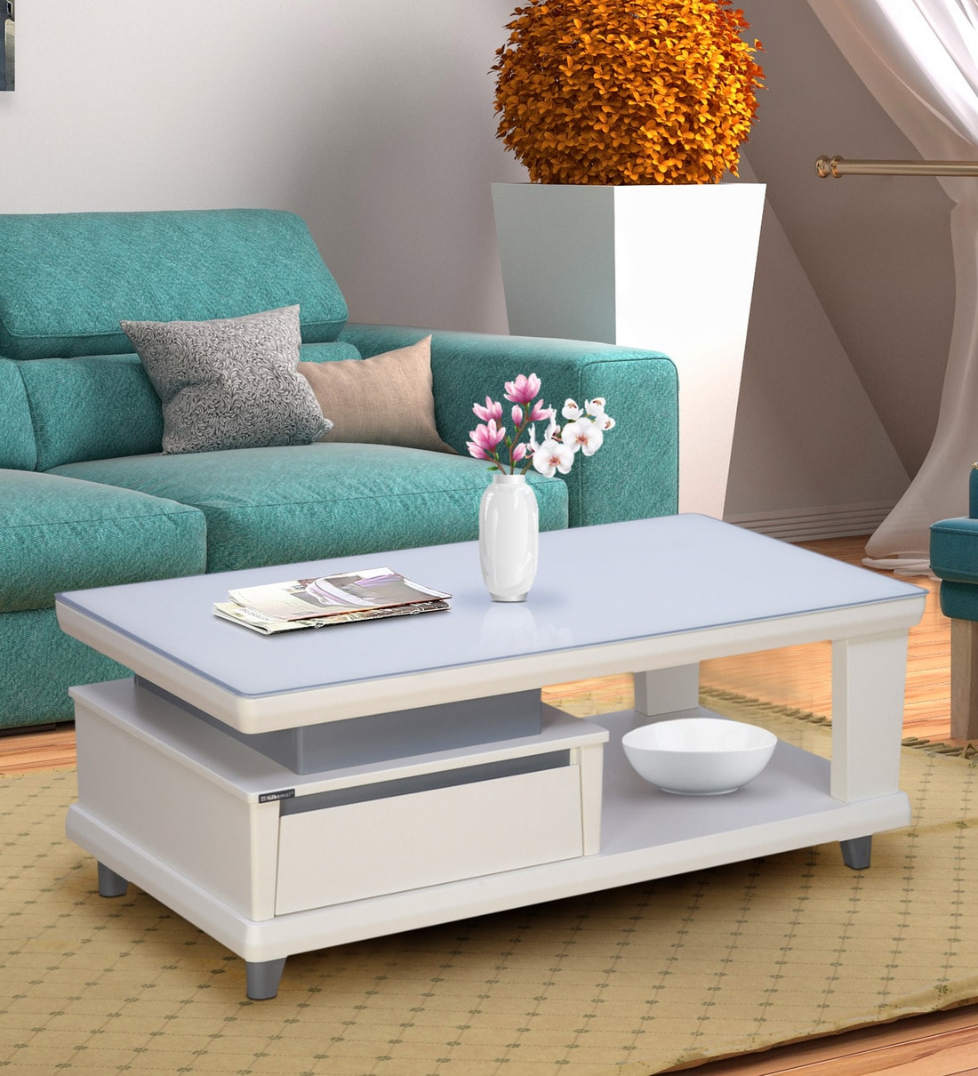 Buy Delton Center Table in Cream Colour by Nilkamal Online ...