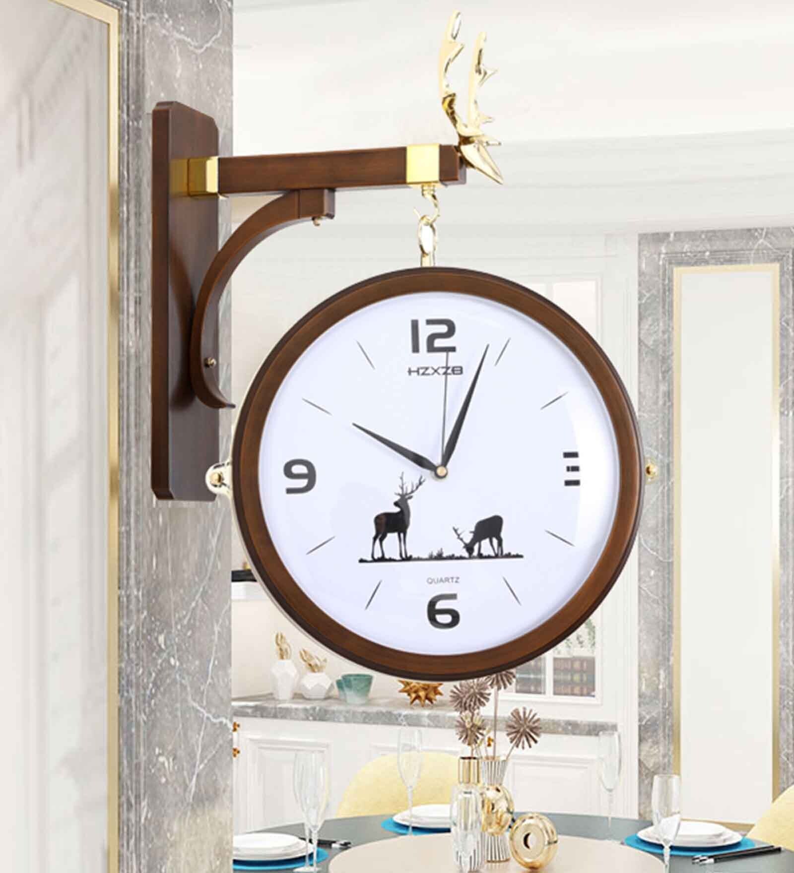 Buy Brown Plastic Double Sided Platform Clock Online - Platform Clocks ...
