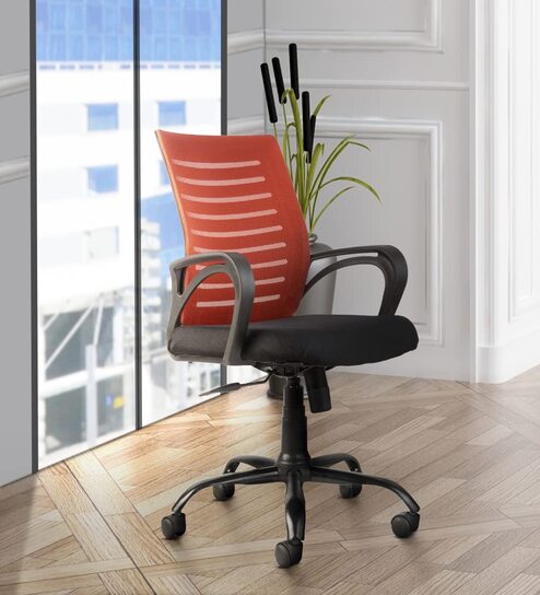 Buy Desire Breathable Mesh Ergonomic Chair in Red Colour Online ...