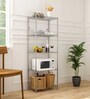 Buy Denham 5 Shelf Metal Kitchen Racks Silver Colour by Tunehome Online ...