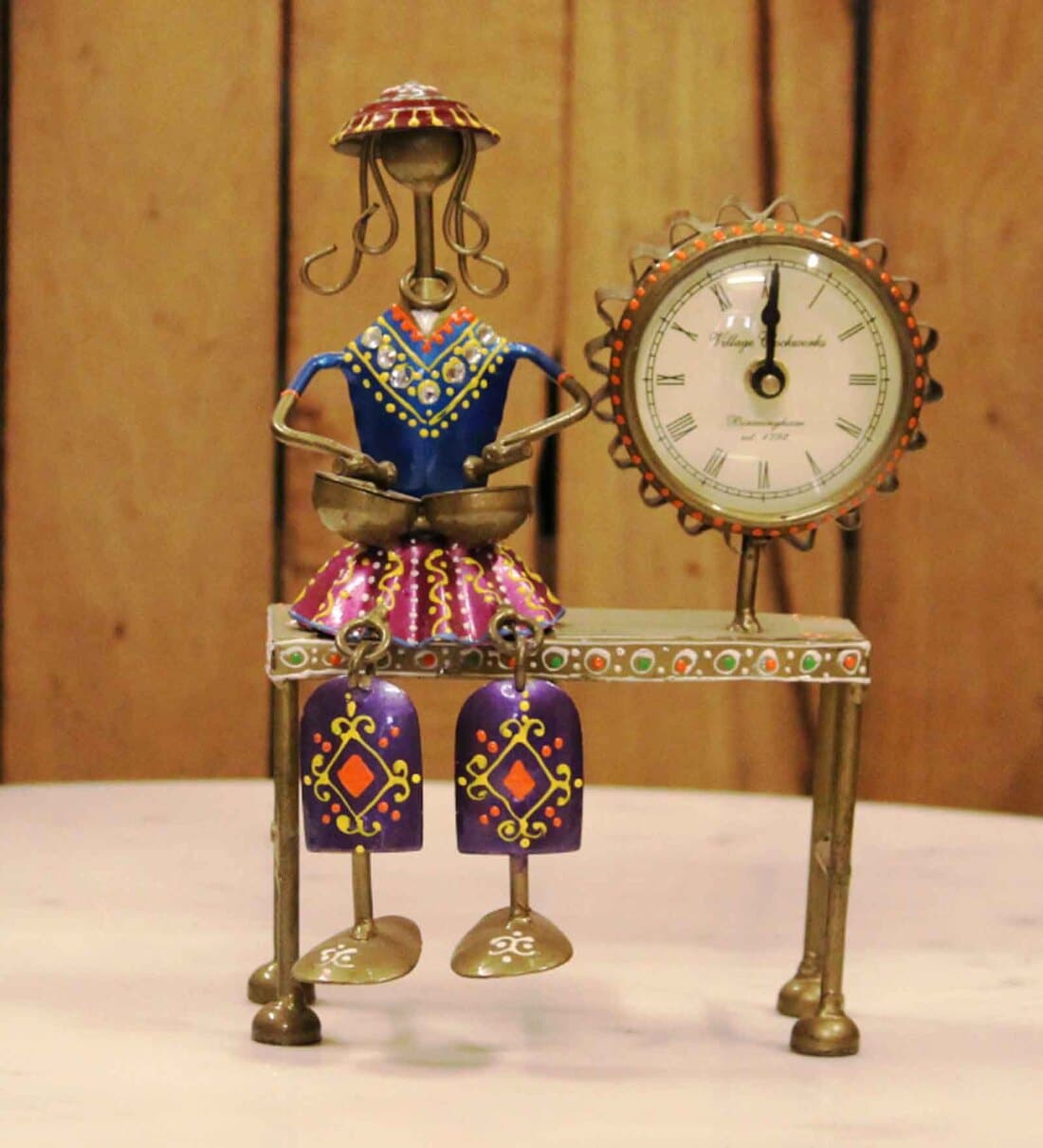 Buy Doll With Table Decor Table Clock Online - Table Clocks - Table ...