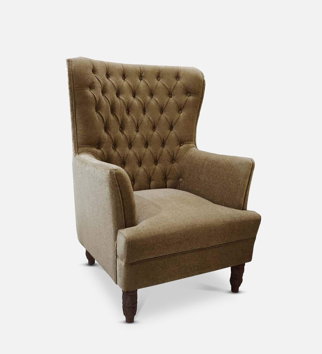 Buy Dracut Wing Chair in Fawn Brown Colour at 17% OFF by Adorn Homez ...