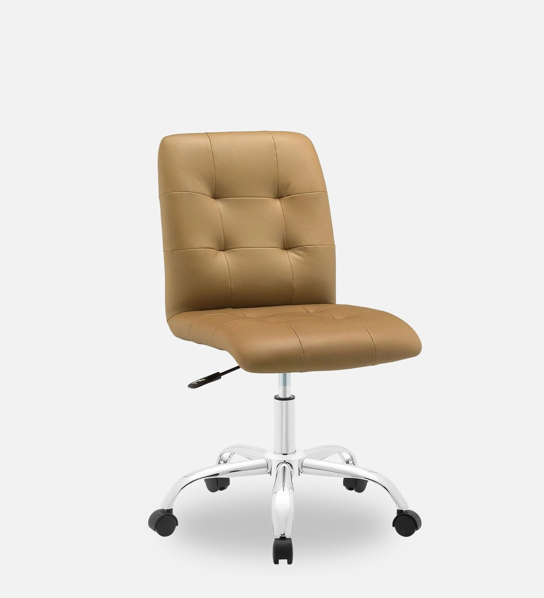 Buy Ariel Leatherette Guest Chair in Camel Colour with Revolving Base ...