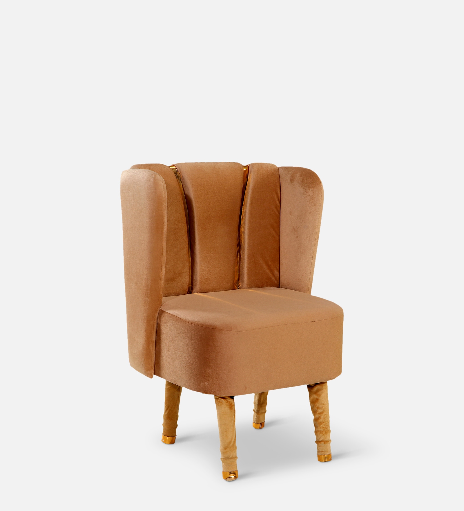 Buy Everlee Slipper Chair In Beige Colour Online - Slipper Chairs ...