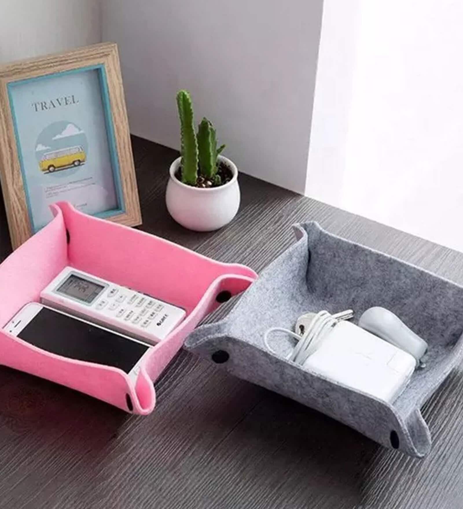 Buy Felt Collapsible Desktop Storage Tray By Market 99 at 89% OFF by ...