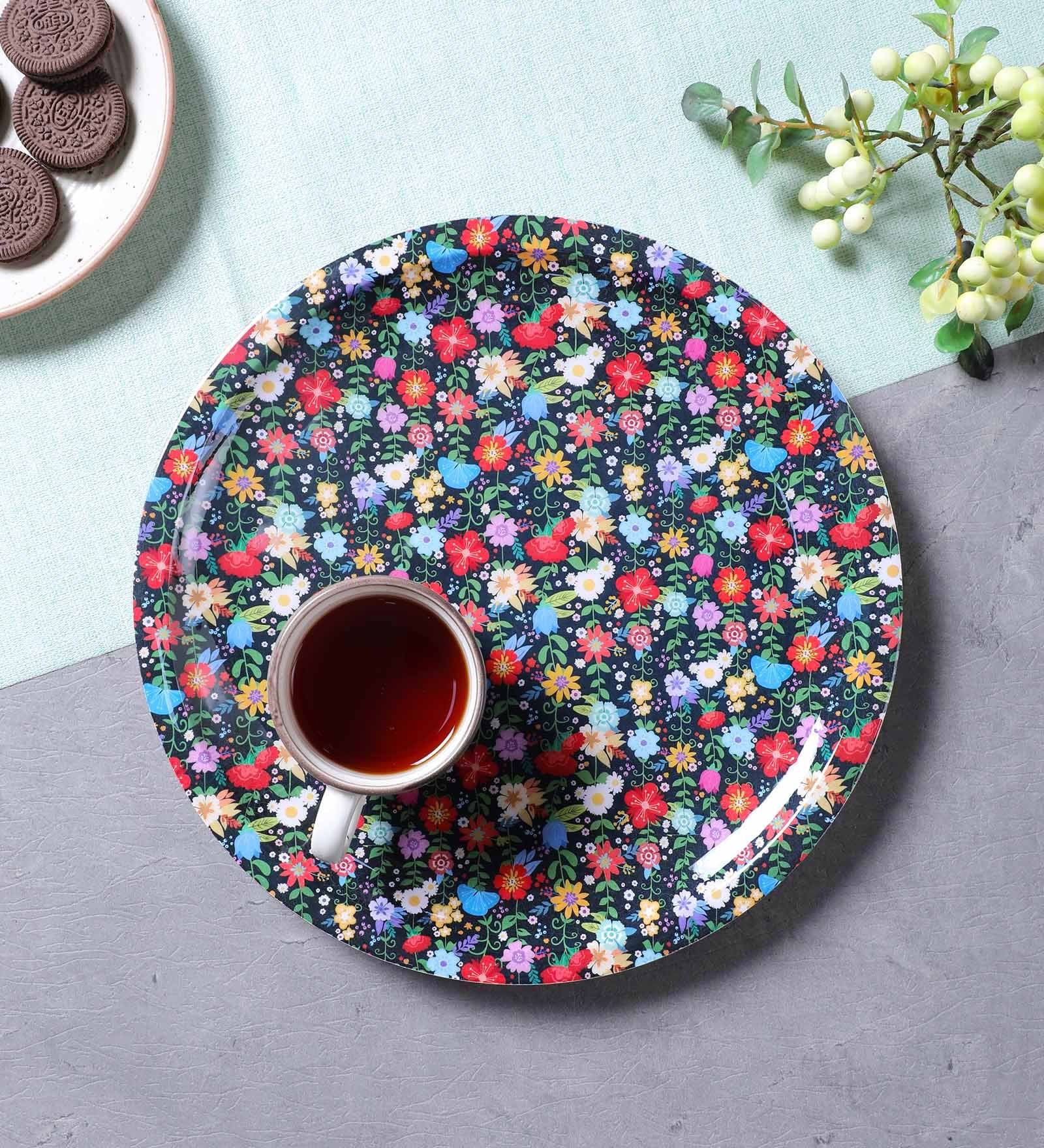 Buy Mango Wood Round Serving Tray by Crayton Online - Serving Trays ...