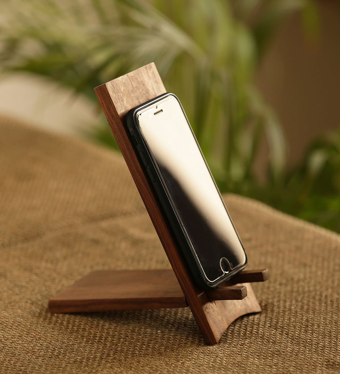 Buy Folding Stand Handcrafted Brown Sheesham Wood Mobile Stand at 23% ...