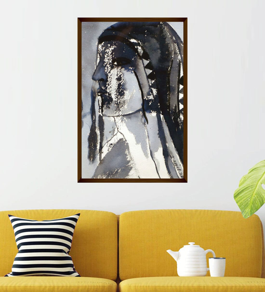 Buy Framed Canvas Abstract Painting (16X18 Inches) By The Art House at ...