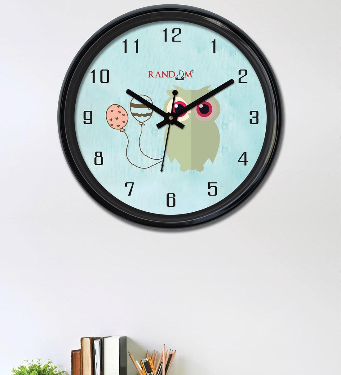 Buy Funny Owl Wall Clock in Muticolour by Random Online - Kids Wall ...
