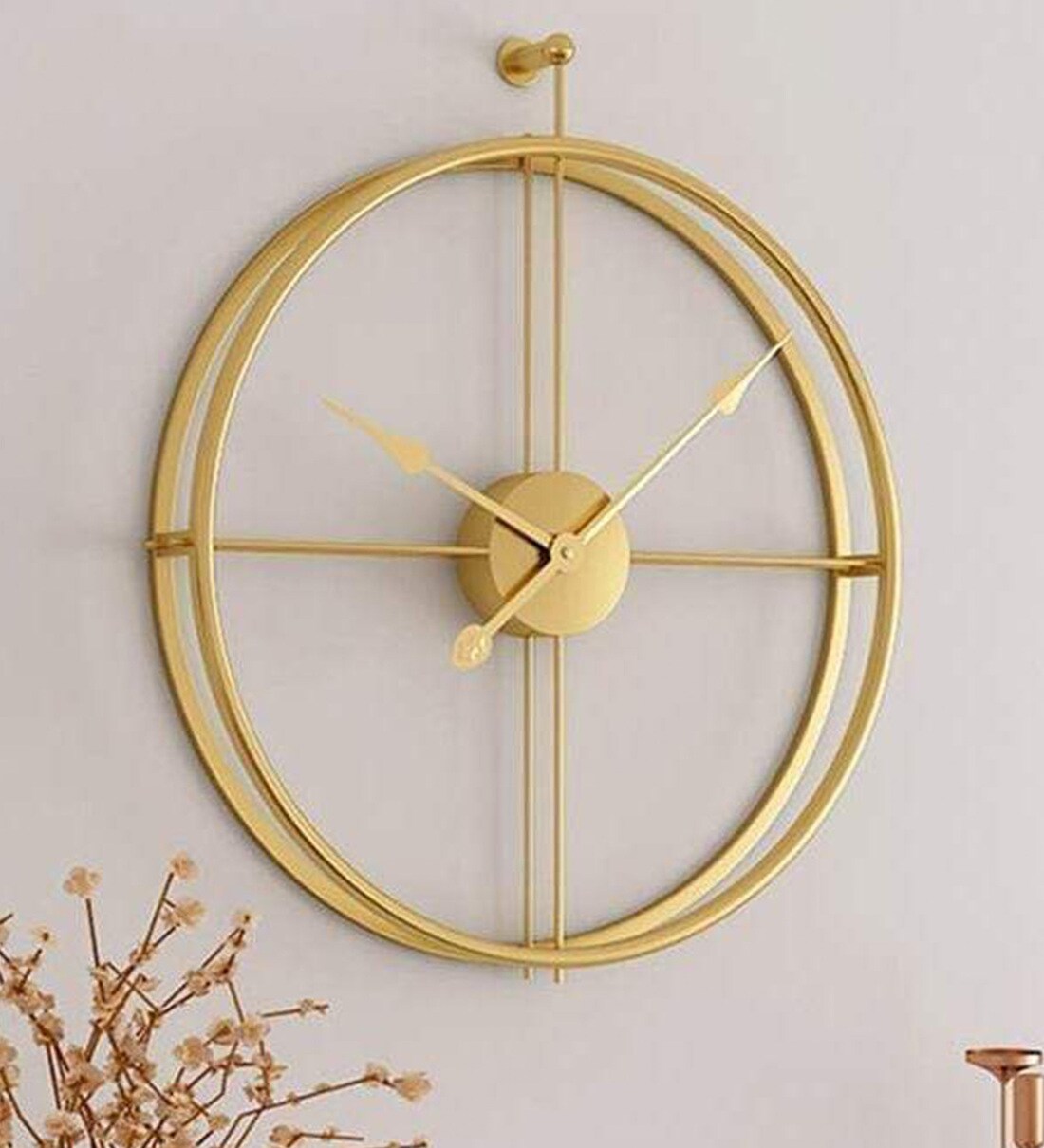 Buy Golden Double Dial Wall Clock - 2 feet - By Writings On The Wall ...