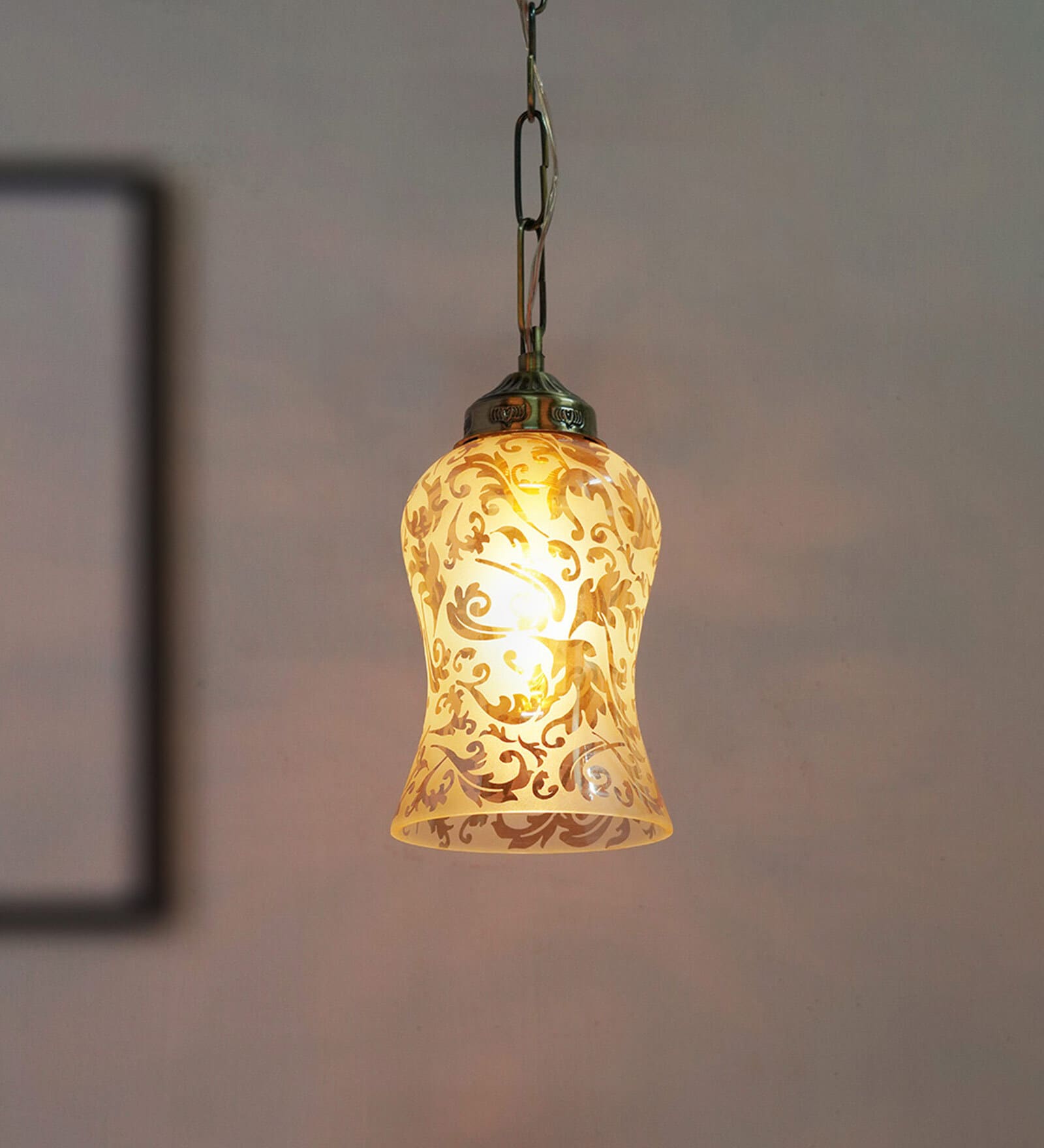 Buy Kasy Gold Brass Hanging Light by Fos Lighting at 17% OFF by Fos ...