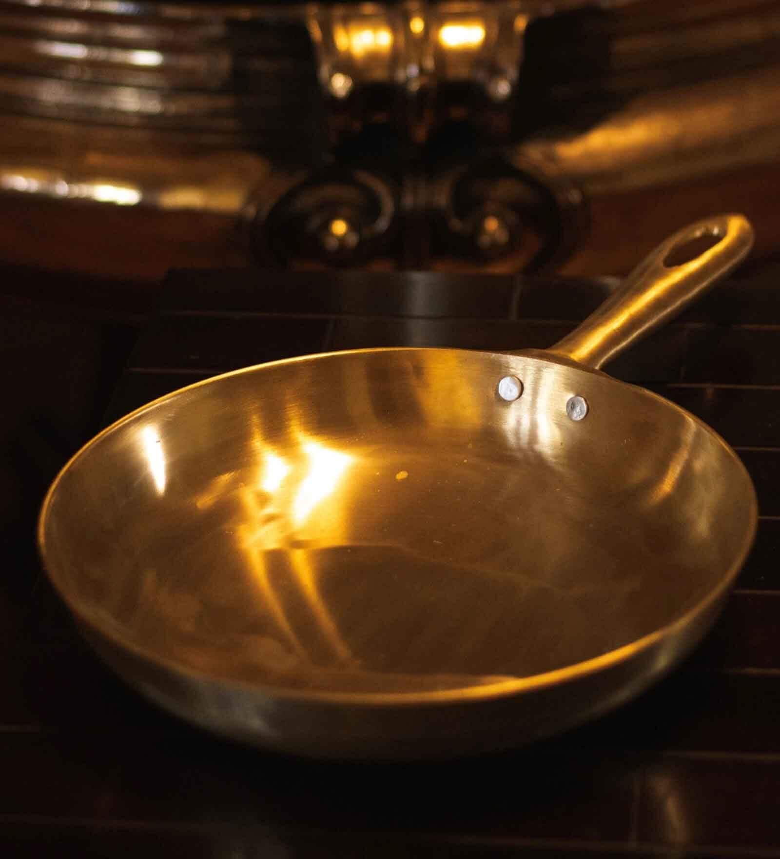 Buy Juan 17 Inch Induction Friendly Gold Aluminium Frying Pan Online ...