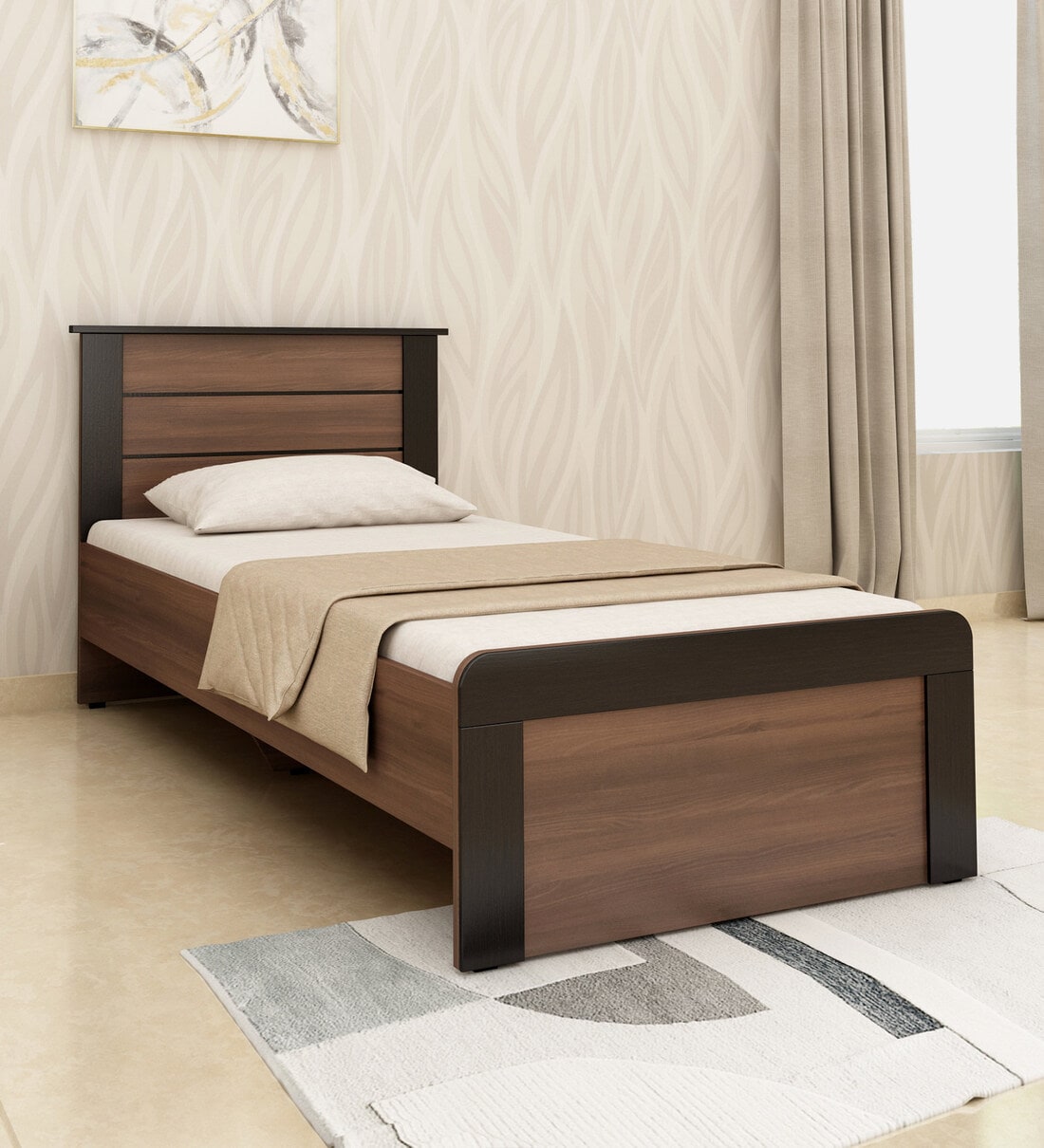 Buy Grace Single Bed in Walnut & Wenge Finish at 30% OFF by Crystal ...