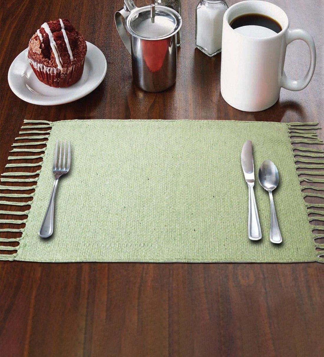 Buy Gary (19x13) Green Cotton (Set of 4) Placemat Online - Placemats ...