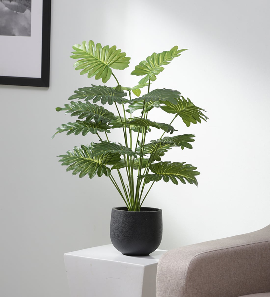 Buy Plastic Lauren Green Miniature Silk Floor Artifical Without Pot ...