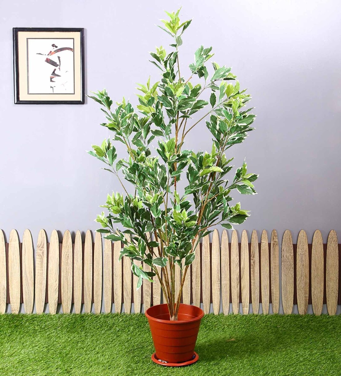 Buy Green Polyester Artificial Hide Plant Without Pot by Pollination at ...