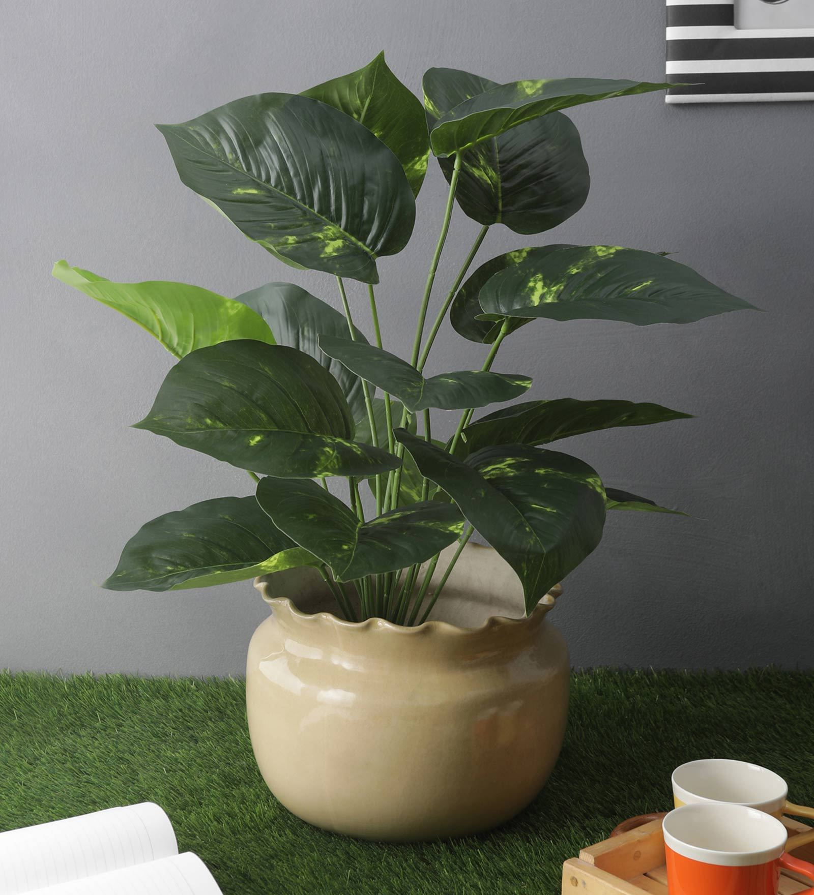 Buy Plastic Green Golden Pothos Floor Without Pot By Odd Croft ...