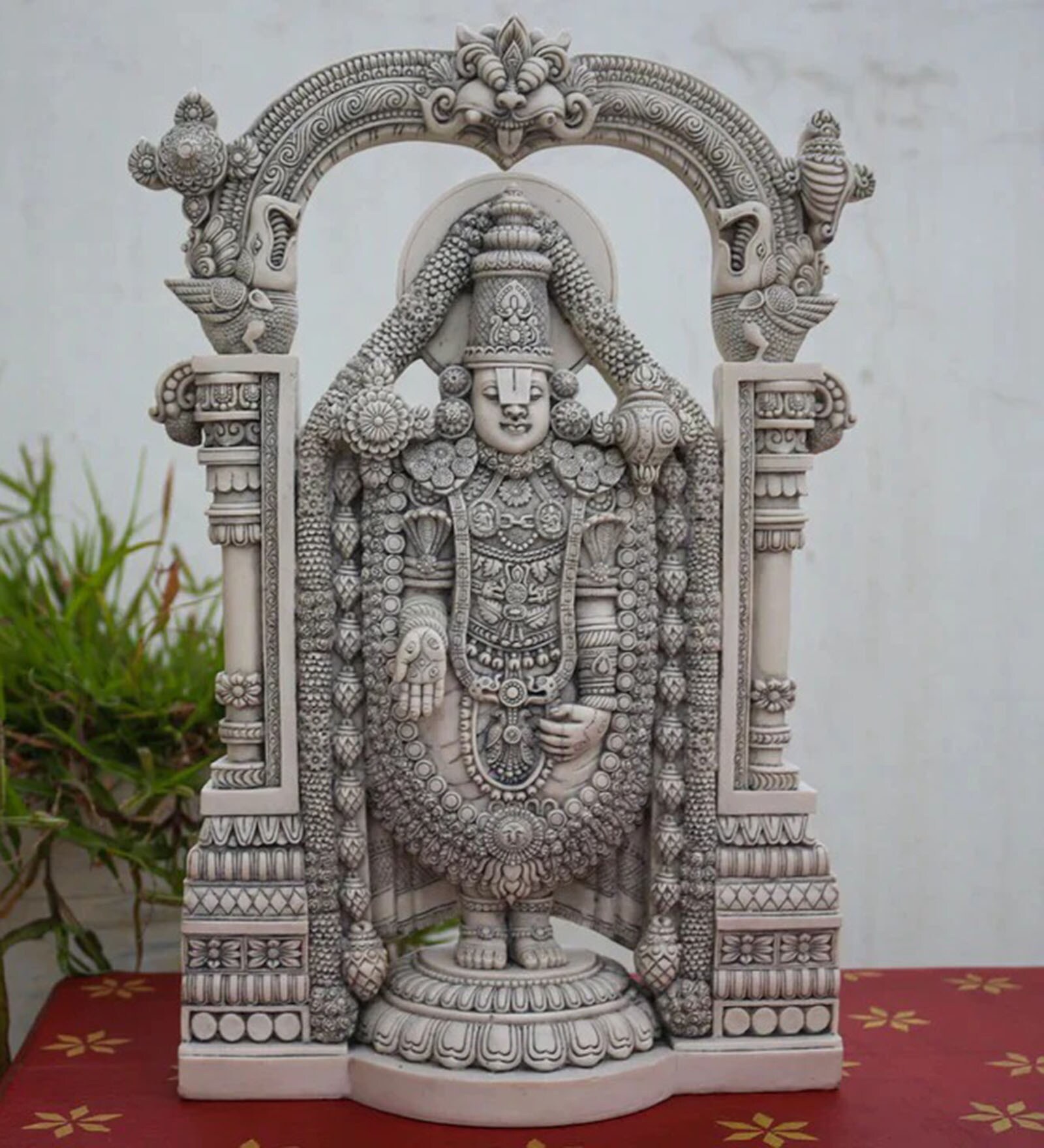 Buy Grey Marble Lord Ganesha Religious Idol By Yellow Verandah by ...