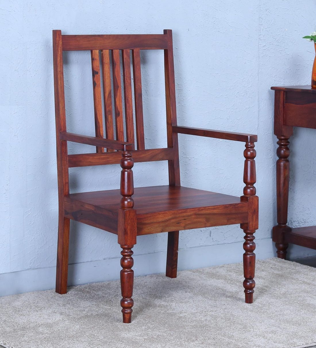 Buy Harleston Sheesham Wood Arm Chair In Honey Oak Finish at 45% OFF by ...