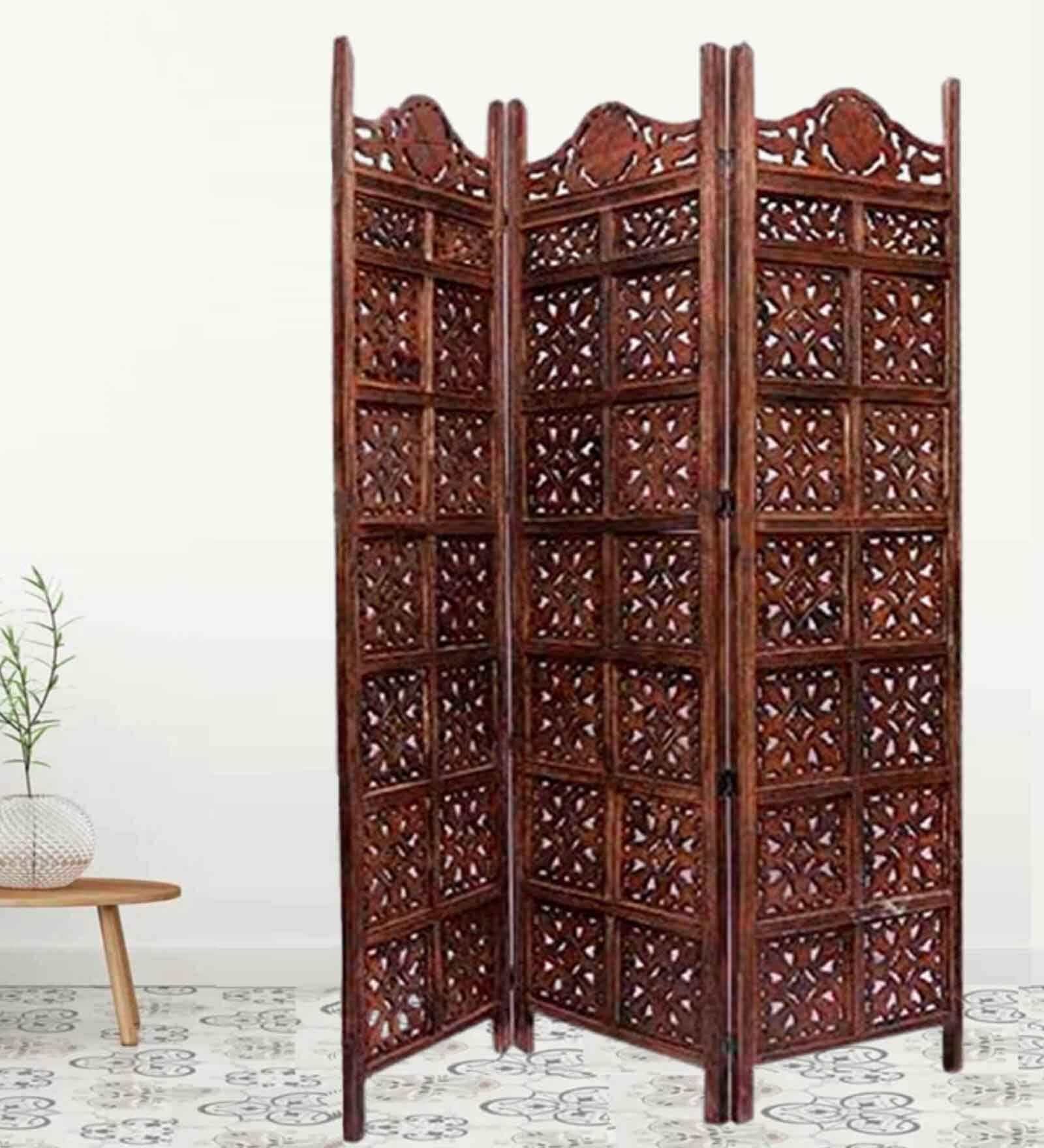Buy Handcarved Mdf Wonder Room Divider Seprator Online - Folding Screen ...