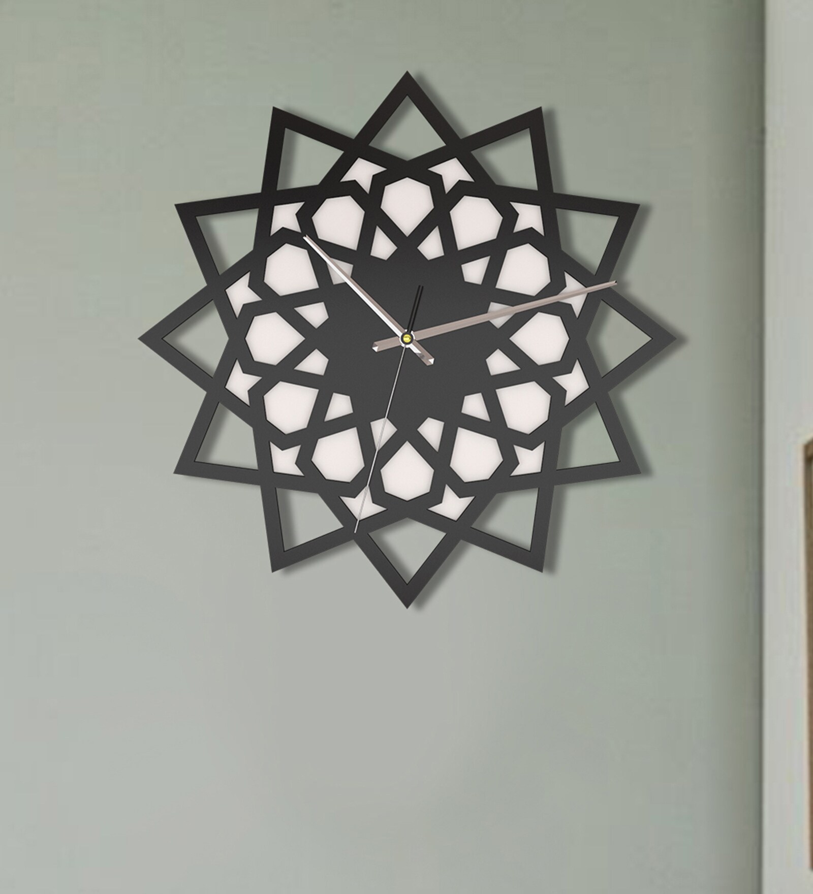 Buy Handcrafted Black Colour MDF Wall Clock by Planet Decor at 60% OFF ...