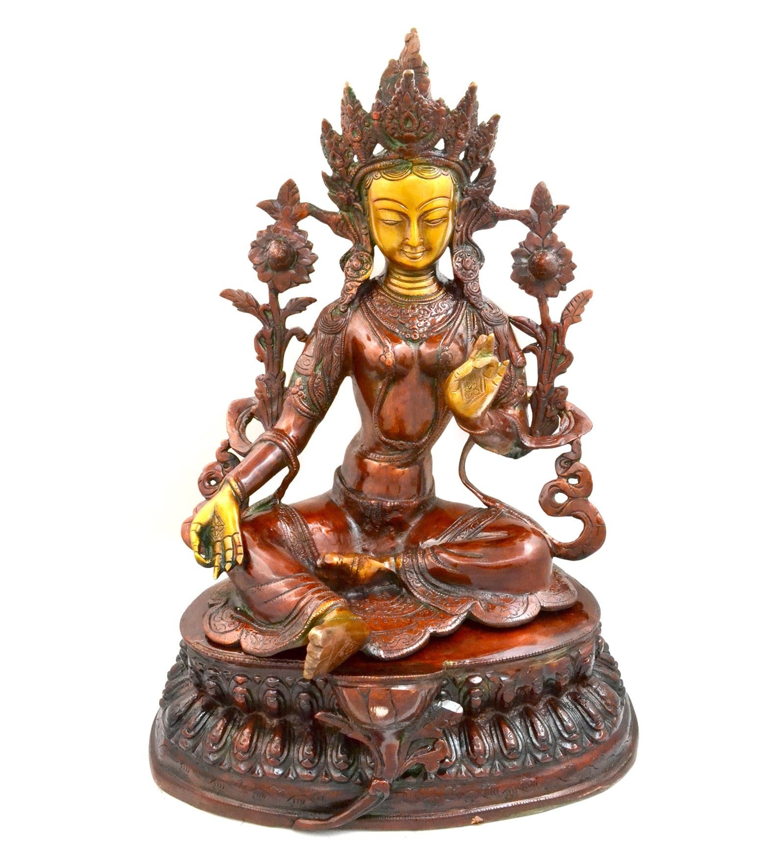Buy Multicolour Brass Goddess Tara Devi Idol by Handecor Online ...