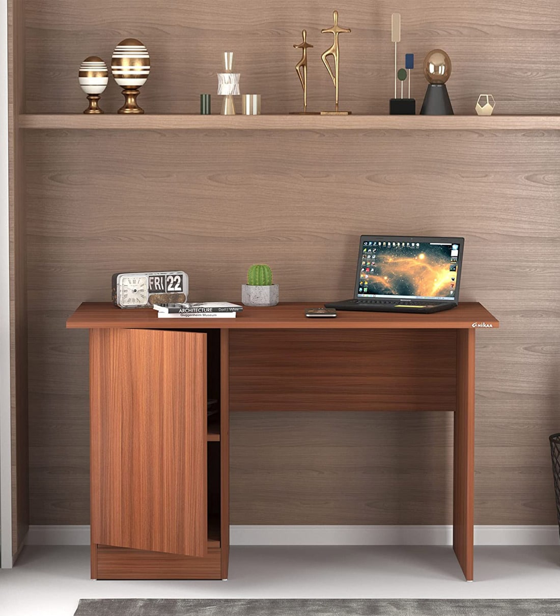 Buy Henrik Writing Table in Walnut Finish at 35% OFF by Anikaa | Pepperfry