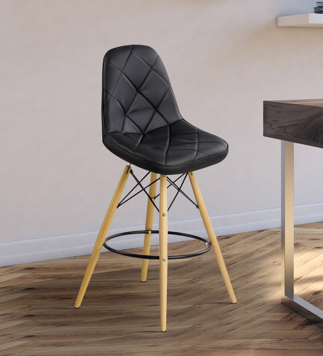 Buy Ariana Full Back Bar Stool in Black Colour at 6% OFF by Finch Fox ...
