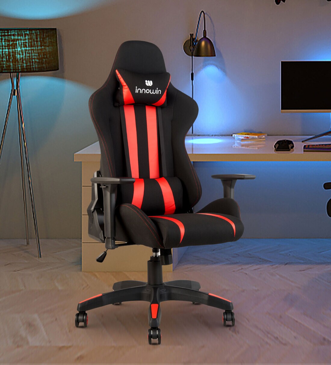 Buy Defender Fabric Gaming Chair in Red Colour Online - Gaming Chairs ...