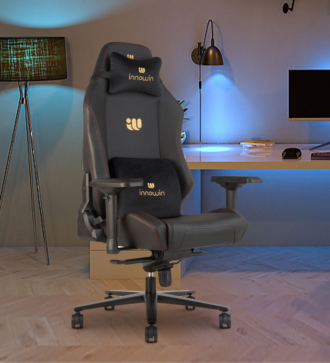 Buy Blaze Gaming Chair in Black & Gold Colour at 100% OFF by Innowin ...