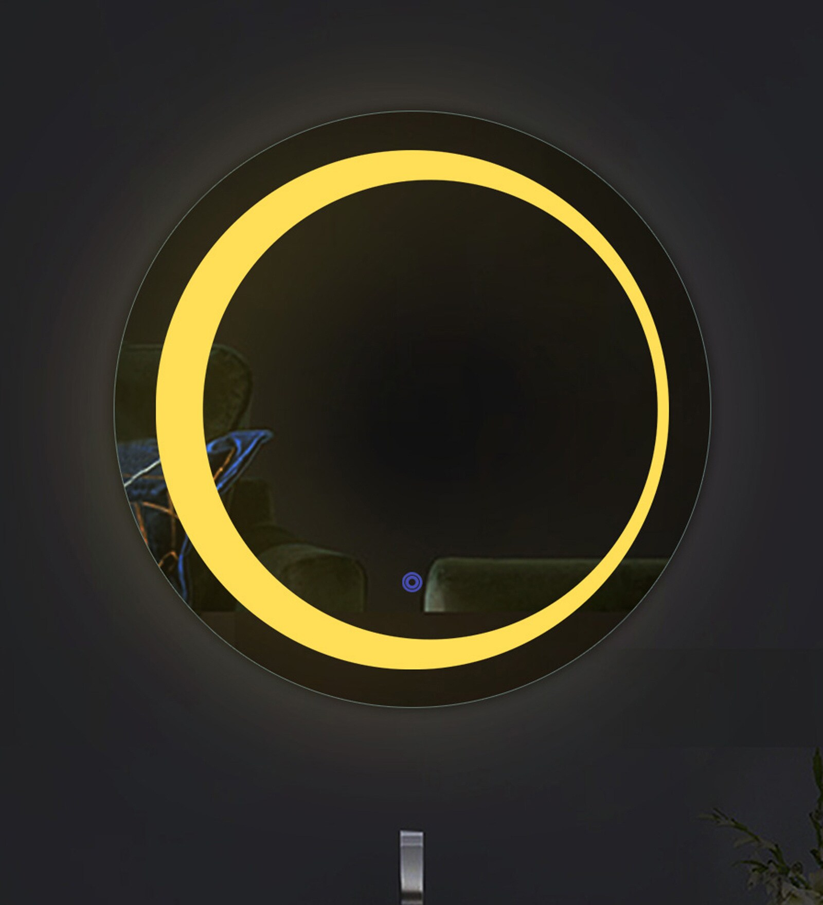 Buy Multicolour Glass Center LED Mirror Online - LED Mirrors - Mirrors ...