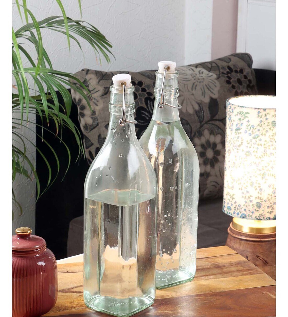 Buy Rowen 1 Ltr Glass (Set of 2) Bottle at 29% OFF by Cdi | Pepperfry