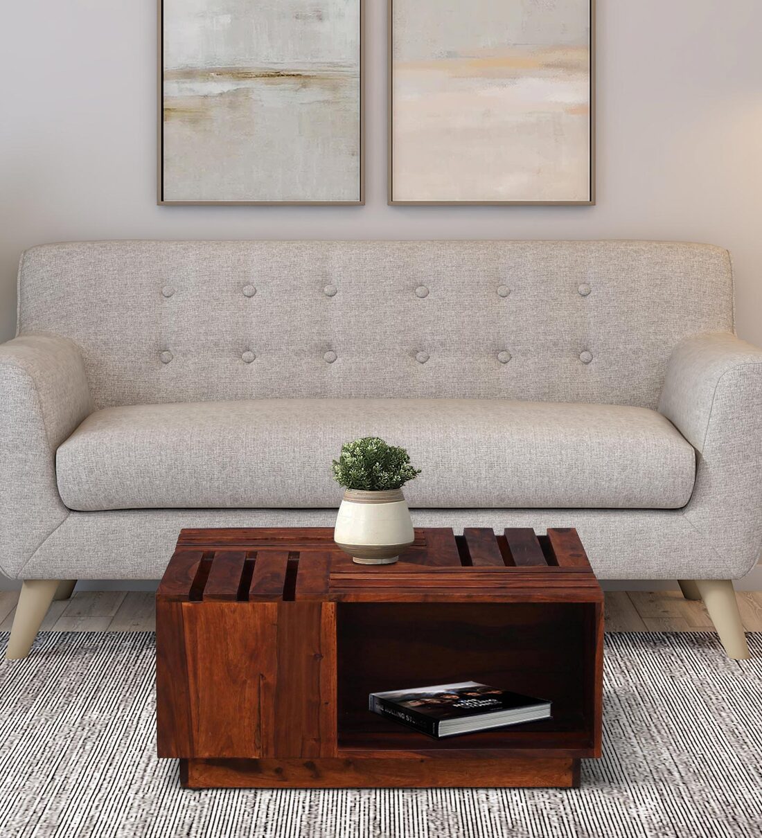 Buy Iris Sheesham Wood Coffee Table In Honey Oak Finish at 8% OFF by ...