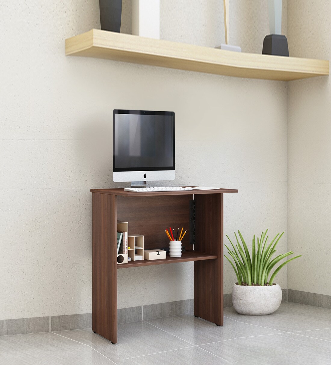 Buy Jasper Foldable Study Table in Dark Acacia Finish at 22% OFF by ...