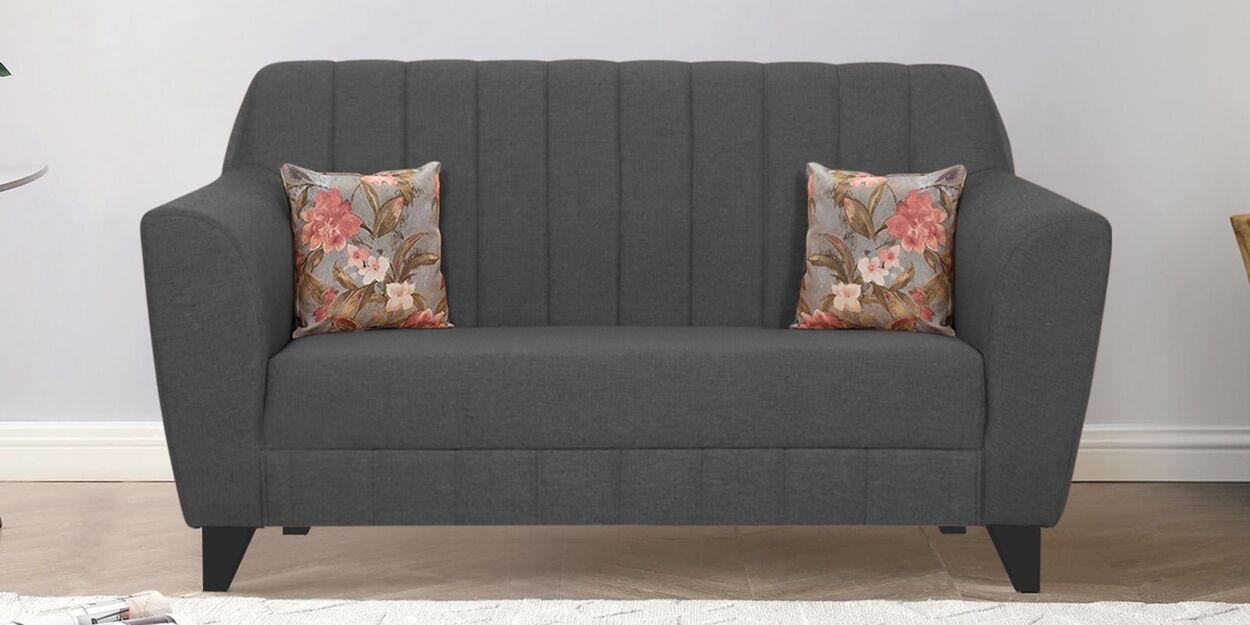 Buy Java Fabric 2 Seater Sofa In Grey Colour Online - Contemporary 2 ...