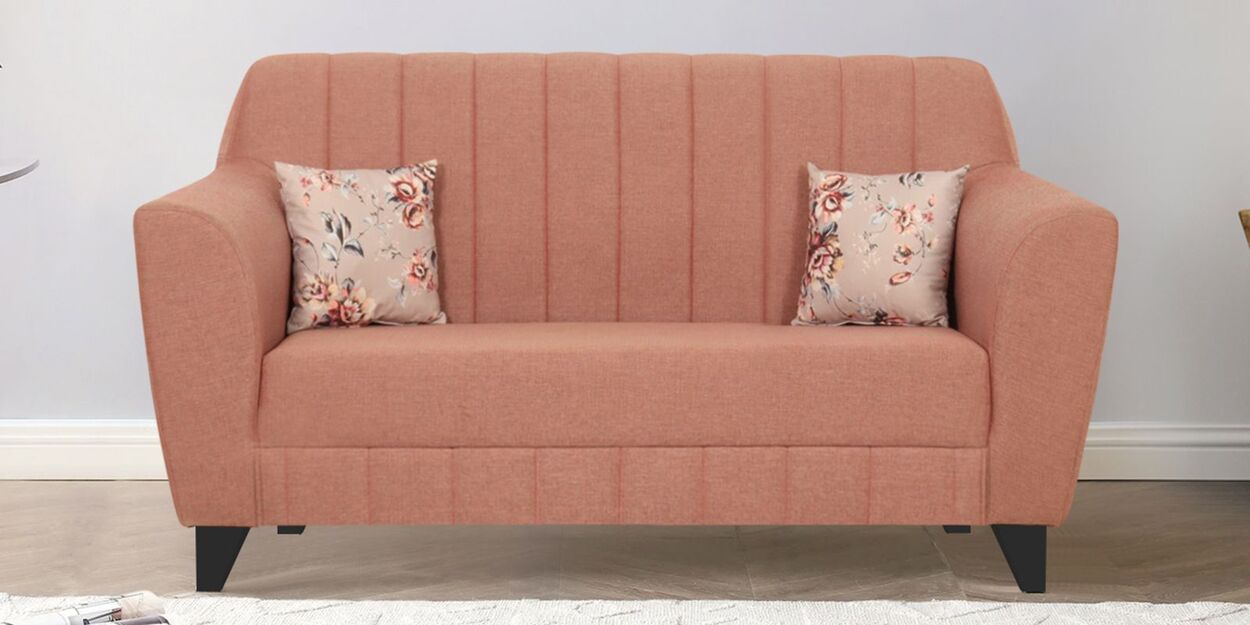 Buy Java Fabric 2 Seater Sofa In Pink Colour Online - Contemporary 2 ...