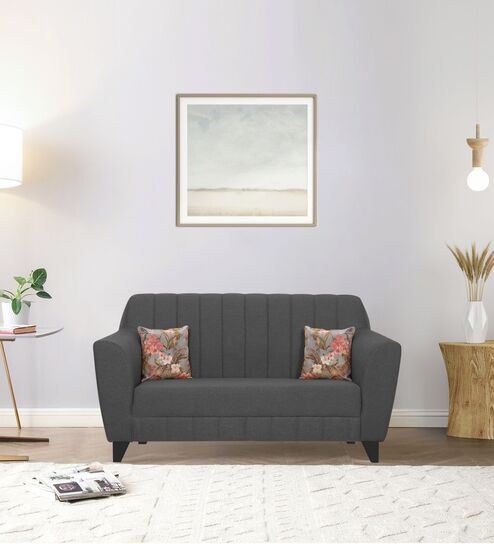 Buy Java Fabric 2 Seater Sofa In Pink Colour Online - Contemporary 2 ...