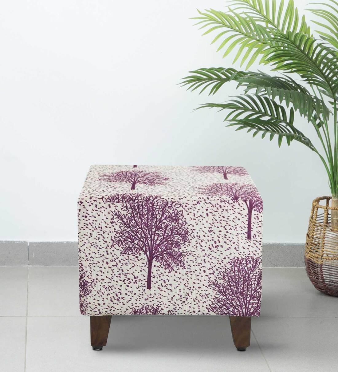 Buy Juan Upholstered Ottoman in Purple Colour at 2% OFF by Woodsworth ...