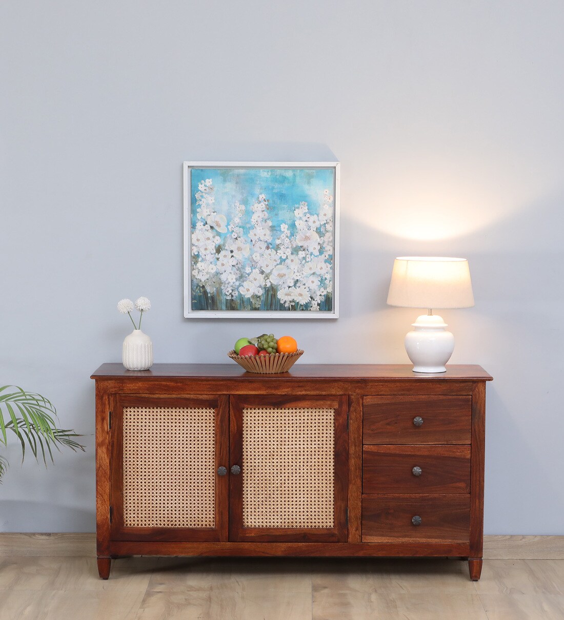 Buy Kalki Sheesham Wood Sideboard in Scratch Resistant Honey Oak at 20% ...